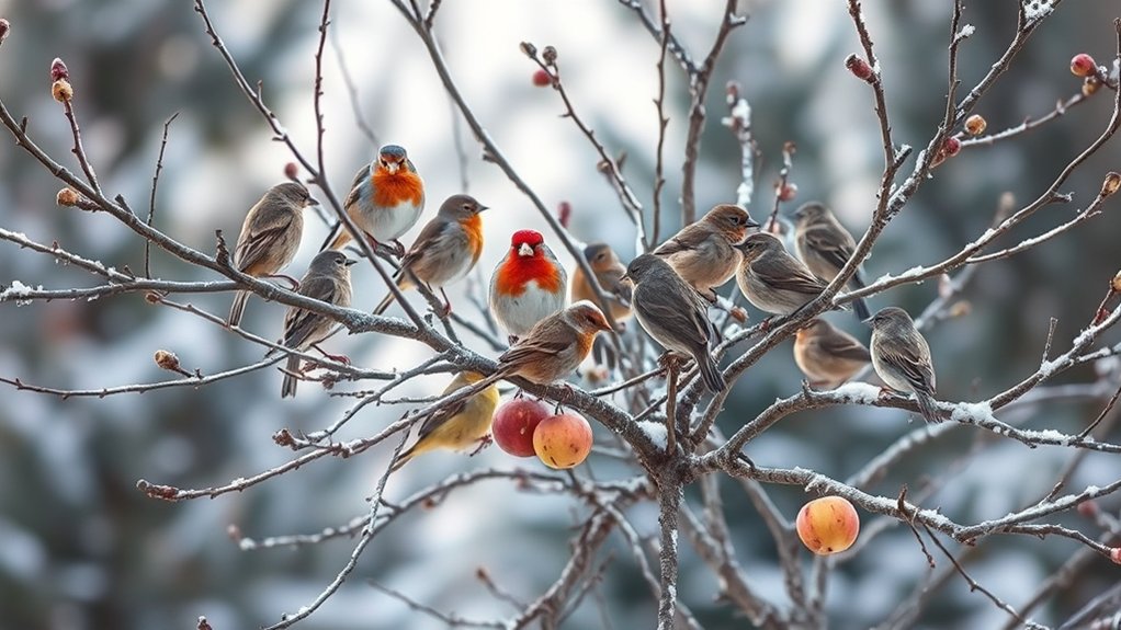 10 Winter Backyard Birds in Your Apple Tree
